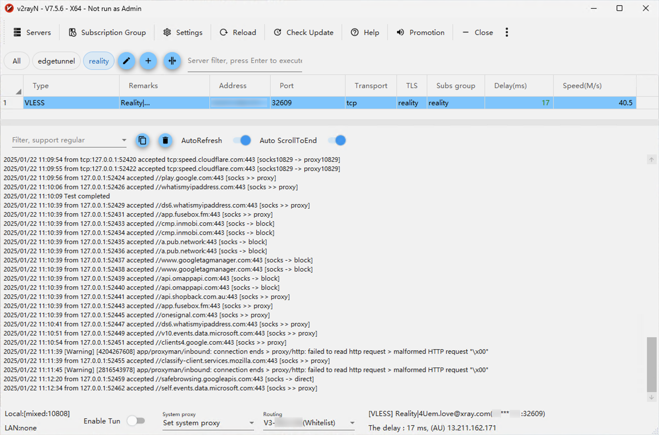Xray, X-UI, Reality protocol, Vision flow on Amazon Linux | Terrence Miao's Adventures